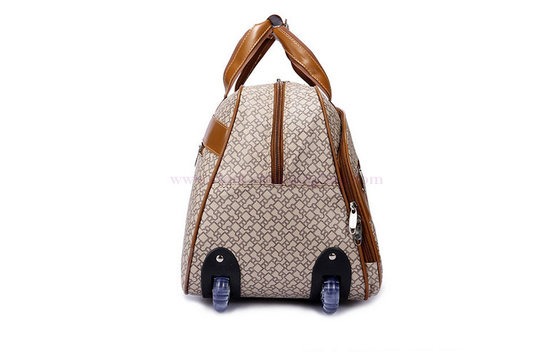 Fashionable duffel trolley travel business bag with smooth rolling wheels