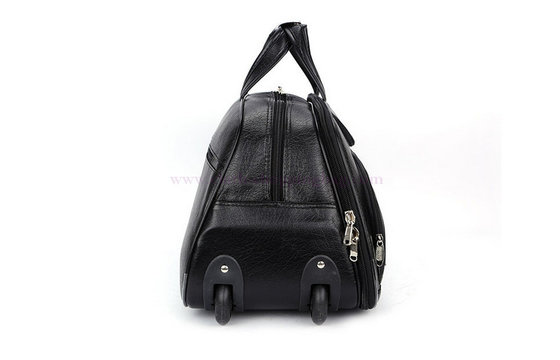 Durable waterproof PVC roller luggage wheeled bags with two pockets