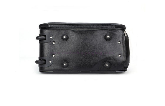 Durable waterproof PVC roller luggage wheeled bags with two pockets