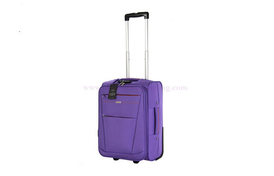 Two external wheels Purple nylon business roller luggage duffel bags 28”
