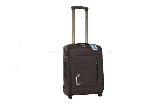 Large Soft - side roller luggage bags with large inside zip mesh pocket