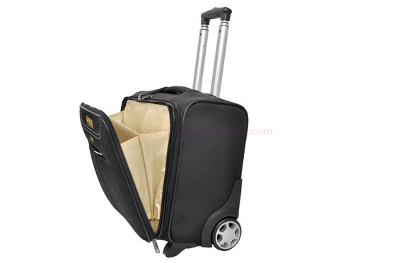 Durable 17 inch 1680D 600D roller gear bag black  , travel luggage sets