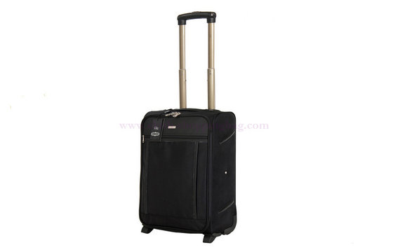 Polyester fabric external 2 wheels roller gear bag trolley travel luggage