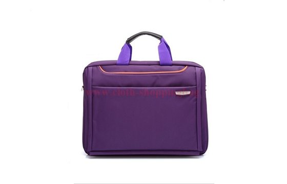 Purple waterproof nylon businesswomen laptop bag , business briefcase