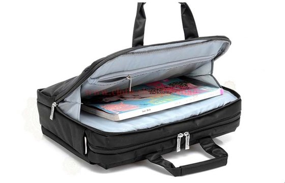 Portable red nylon laptop tote bag with wrapped handle 39*28*10cmcm