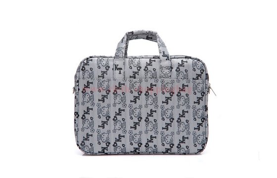 Promotional cute cat pattern nylon laptop bag with adjustable straps