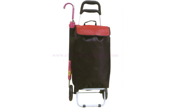 Red detachable wheeled shopping bags with three wheels lightweight