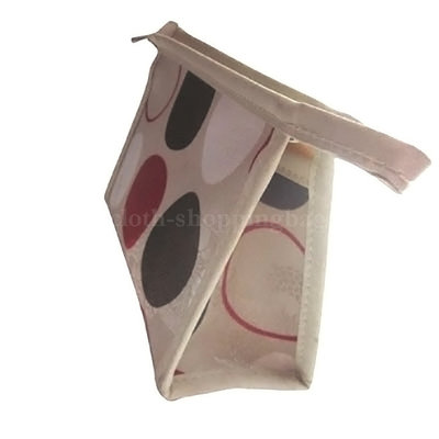 Dot pattern fabric zipper cosmetic bag for counter gifts , cute makeup bags