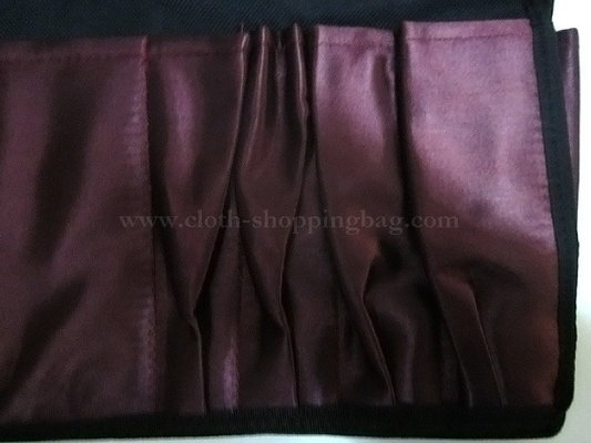 Purple rectangle travel cosmetic bag , wrinkle surface luxury cosmetic bag