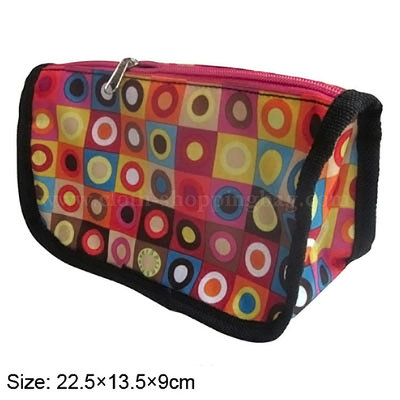 Colourful lightweight travel cosmetic bag with fade - less fabric , mini cosmetic pouch