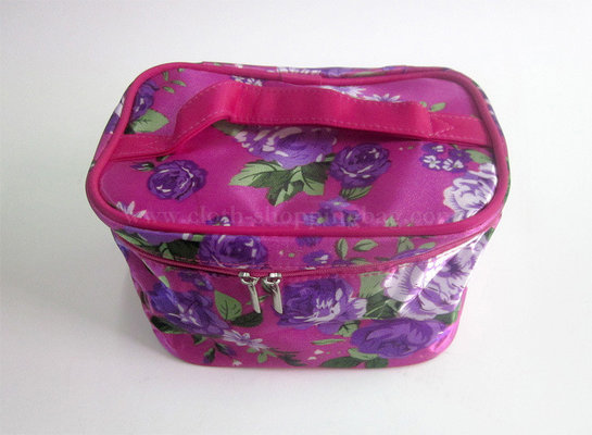Customized large travel cosmetic pouch with mirror toiletry cosmetic bag
