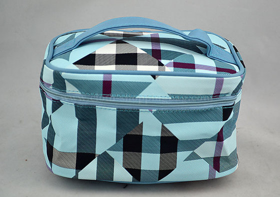 Large folding cosmetic bag with handle , travel makeup box