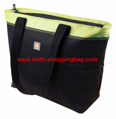 Outdoor black built lunch shoulder bag , milk / yogurt cooler bag