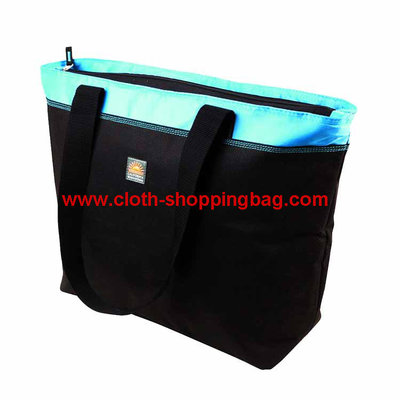 Outdoor black built lunch shoulder bag , milk / yogurt cooler bag