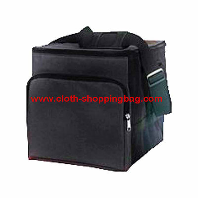 Waterproof black built lunch bag bag for takeouts , insulated cooler bags