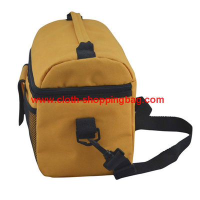 Durable polyester fabric travel cooler bag with safety lining