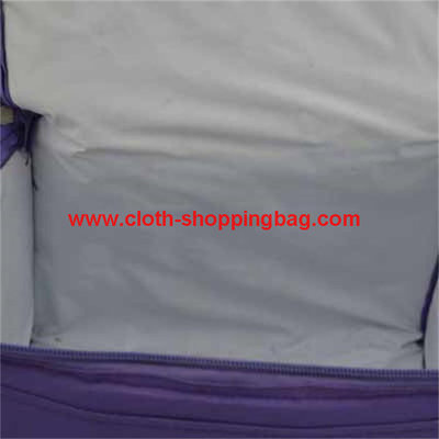 Eco friendly purple built lunch bag for women man , lunch tote bag