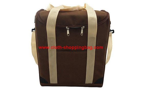 Customized large brown built lunch bag with insulated foil lining