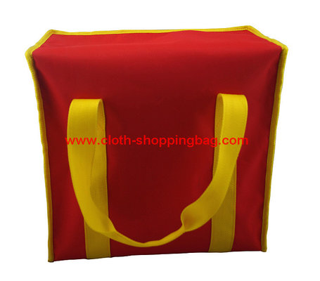 Eco friendly polyester foldable lunch bag for takeouts with zippered