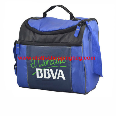 Customized blue durable lunch tote bag drinks carrier for outdoors