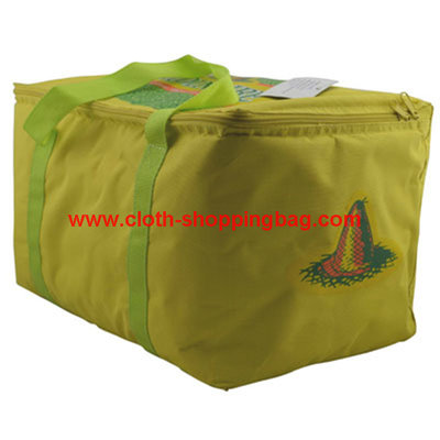 Durable yellow travel cooler bag insulated lunch box for commercial promotion