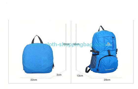 Water resistant blue rock climbing bag for students kids