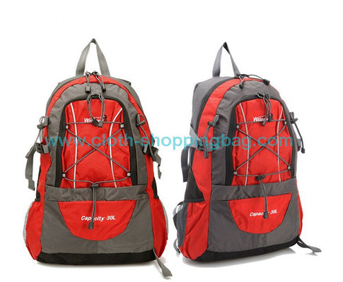 Customized polyester fabric mountain climbing bags with  Thickening sponge