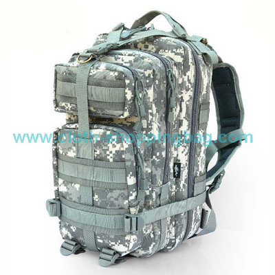 Dark green Army Style functional camping gear backpack with 900D Polyester Material