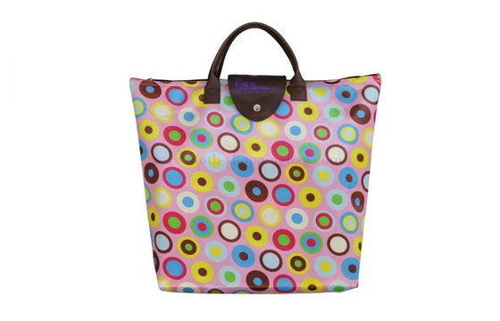 Middle size foldable oxford shopping bag , womens tote handbags