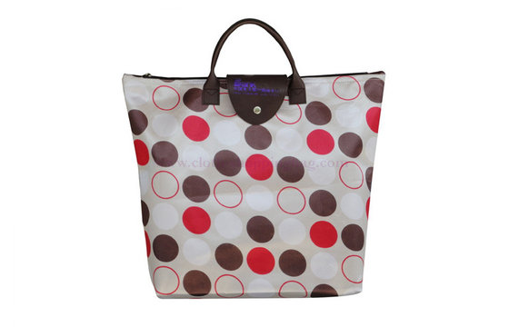 Middle size foldable oxford shopping bag , womens tote handbags