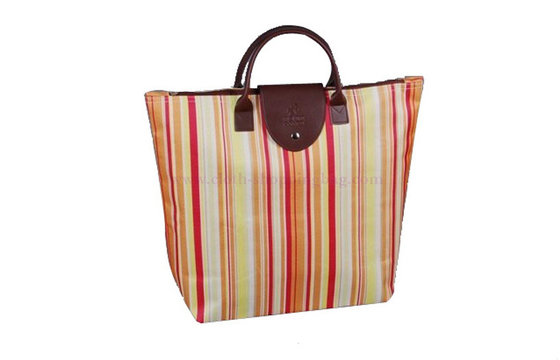 Custom printed foldable shopping bags , ladies tote handbags