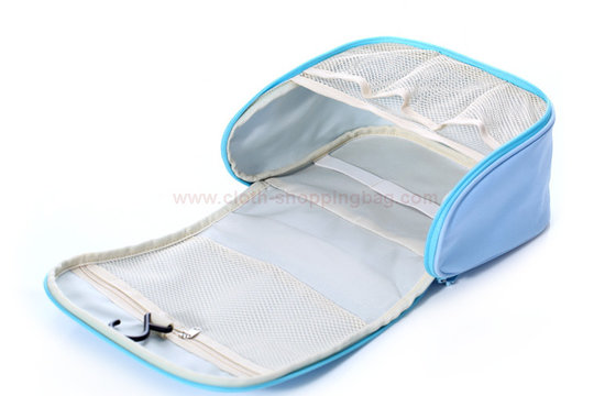 Hanging on the wall travel storage toiletry bag with hook for collecting cosmetic