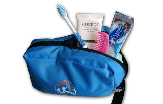 Soft side Foldable travel storage toiletry bag for toiletries