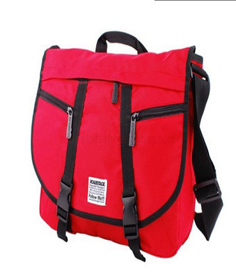 Customized sports style blue Nylon shoulder gym bag for students