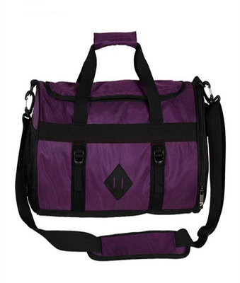 Customized gym duffel nylon shoulder satchel bags with large main compartment