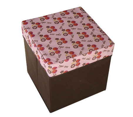 Middle size square hexagon foldable oxford fabric storage box bag easy for carrying