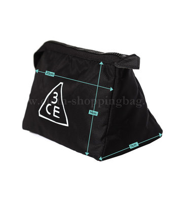Black large cosmetic case for travel , personalized cosmetic bags