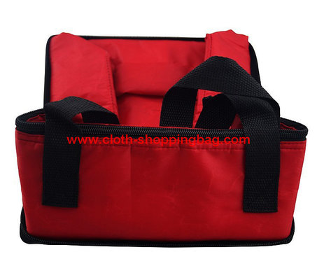 Bolso construido plegable rojo del almuerzo con la correa de hombro 600D Oxford