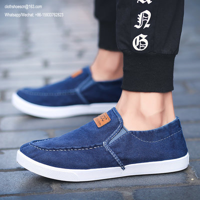 Simple Design Slip-on Canvas Men Shoes Male Students Casual Shoes supplier