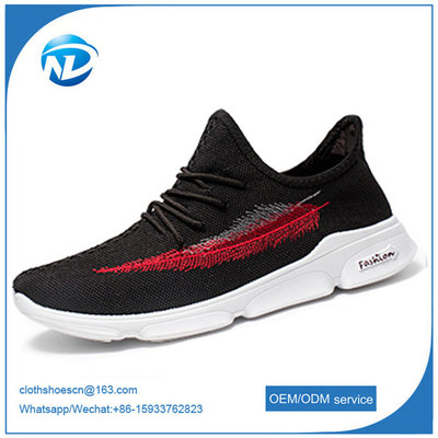 Running Shoes Sports Shoes For Couples Textile Fabric Upper PVC Outsole Shoes supplier