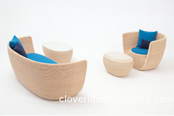 Handmade Round Rattan Furniture with Aluminum Frame by Clover Lifestyle