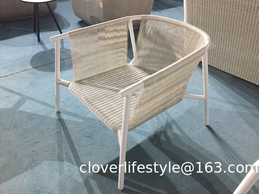 Wicker rope woven Chair with Aluminum frame for dining sets By Clover Lifestyle