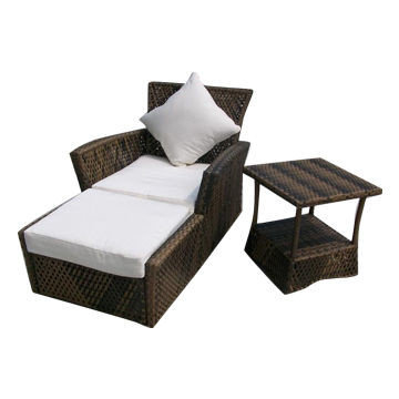 Wicker Lounge Chair Set with Aluminum Frame by Clover Lifestyle