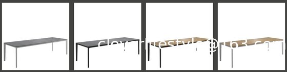 All aluminum KD Dining Table with Glass ceramics for Hotel, Garden and Beach by Clover Lifestyle China Outdoor Furniture