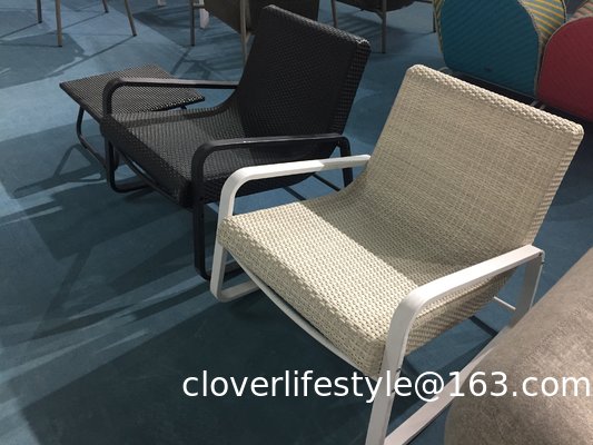 Flat wicker rattan rocking chair (CAN DO FABRIC) for Hotel, Garden and Beach by Clover Lifestyle China Outdoor Furniture