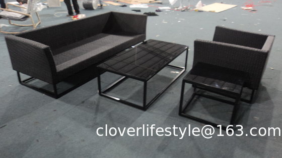 Glass aluminum coffee table for Hotel, Garden and Beach by Clover Lifestyle Outdoor Furniture Sofa Set