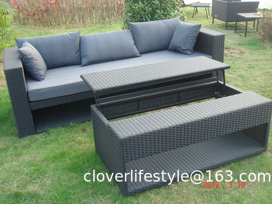 Jacana wicker sofa set with Lift coffee table for Hotel, Garden and Beach by Clover Lifestyle Outdoor Furniture Sofa Set
