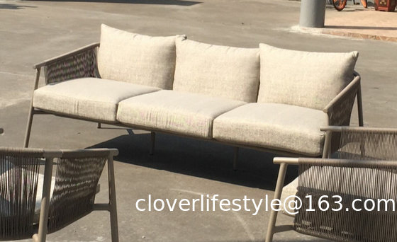 Outdooor Rope Furniture sofa set with powder coating for Hotel, Garden and Beach by Clover Lifestyle China