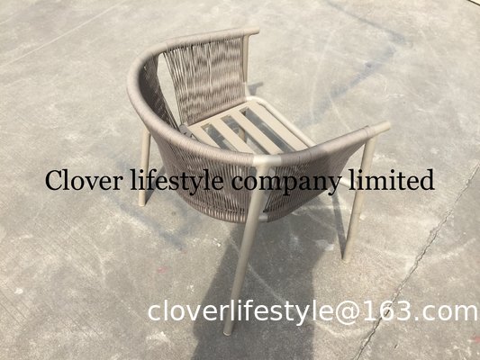 Outdooor Rope Furniture Dining chair  with powder coating for Hotel, Garden and Beach by Clover Lifestyle China