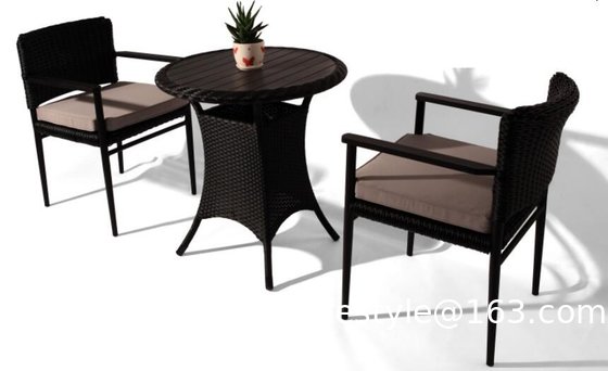 Wicker cafe set  with for aluminum frame  Home. Hotel, Garden and Beach by Clover Lifestyle Outdoor Furniture